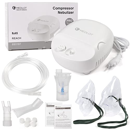 Inhalador Nebulizador MEDLOT con Compresor: Terapia Respiratoria ...
